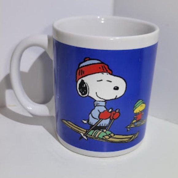 Peanuts | Dining | Official Peanuts Blue Mug With Snoopy And Woodstock ...
